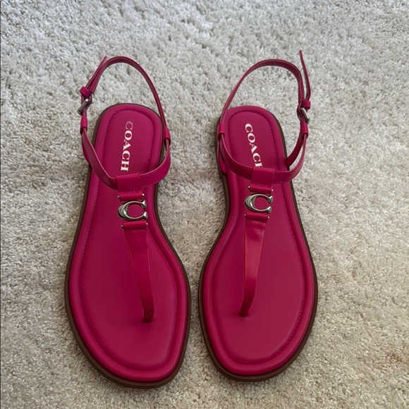 Coach | Shoes | Coach Pink Sandals Never Worn | Poshmark